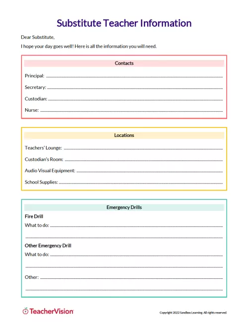Substitute Teacher Forms Substitute Teacher Job Application Form